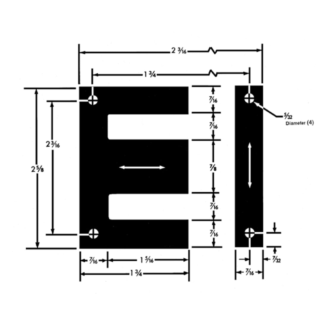 EI 87, M6 29 Gauge Orientated Single Phase Steel Lamination (1 string)