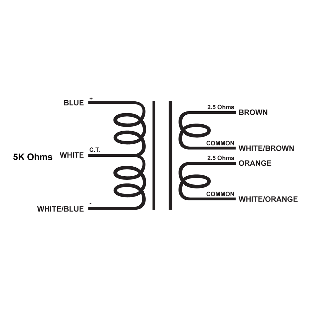 Interstage IMT5Kct/2.5K-2.5K-PP Valve/Tube Push-Pull Matching Transformer